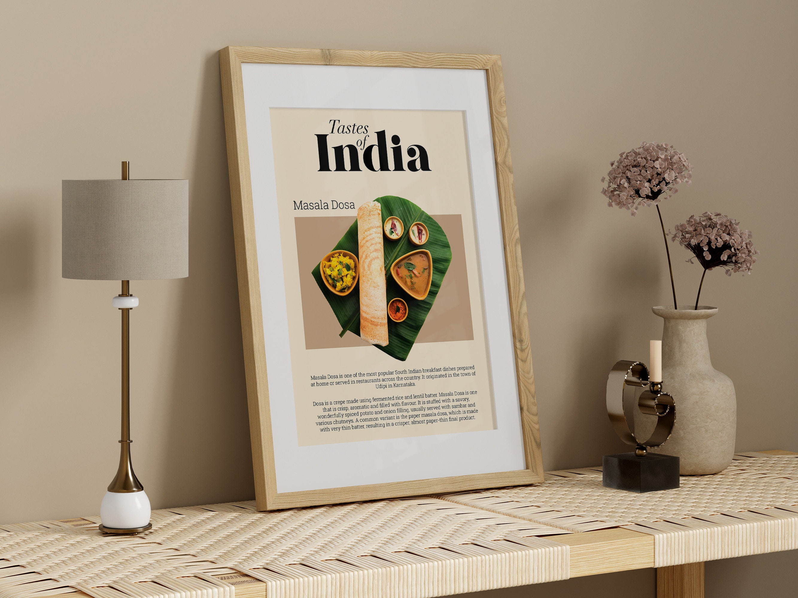 Buy Masala Dosa Poster, Desi South Indian Food Art, Asian Food Art ...