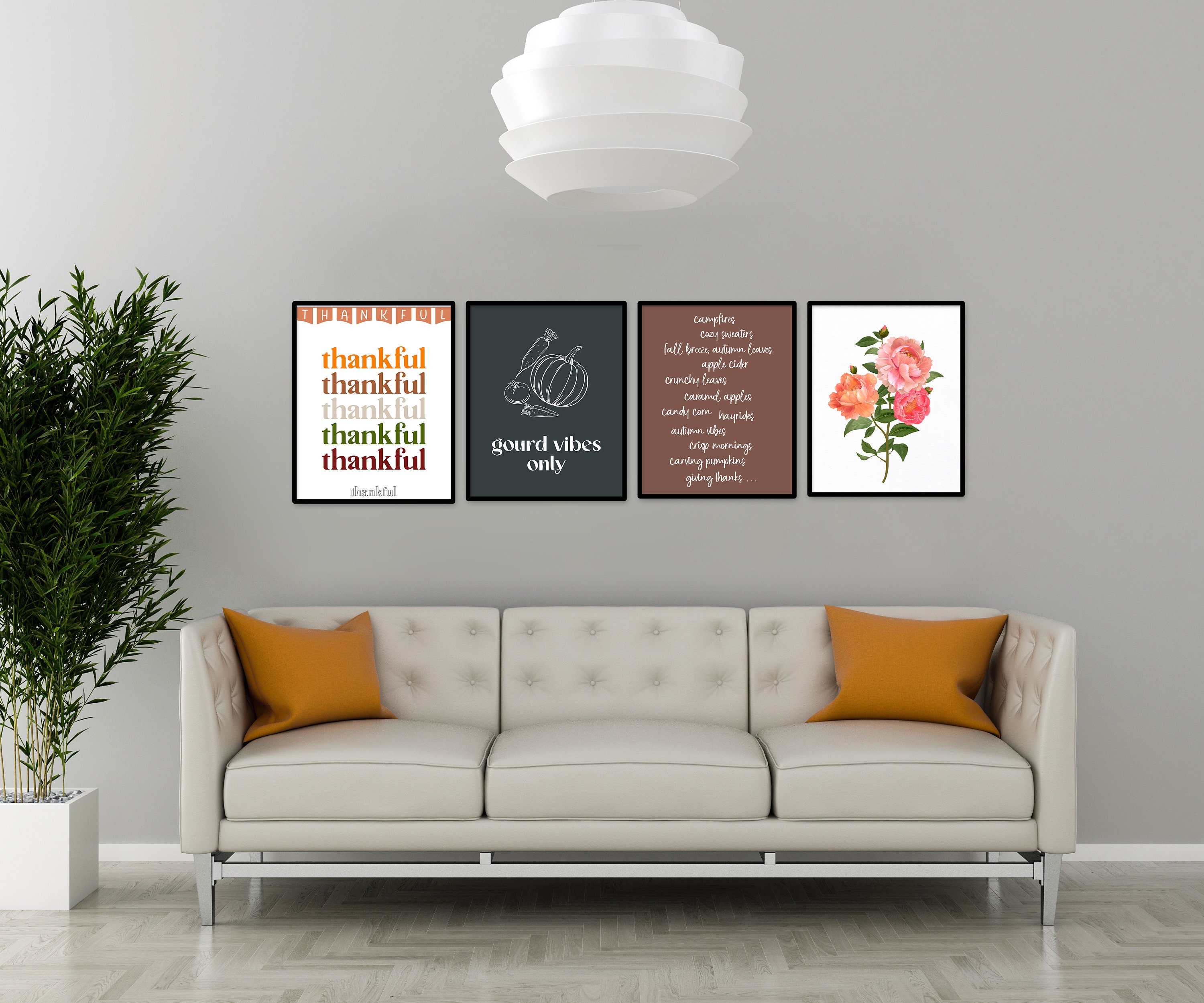 Thanksgiving Printable Gallery Wall Art Bundle, Set of 20 Prints, Fall ...