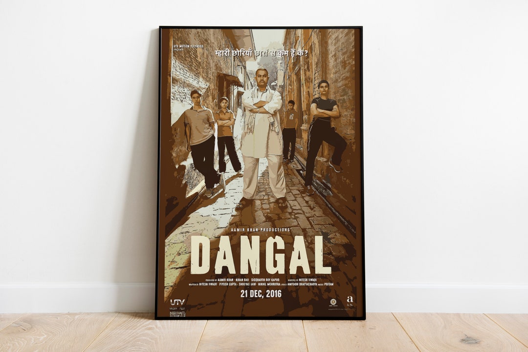 Dangal Movie Poster Desi Wall Art Bollywood Movie Poster - Etsy
