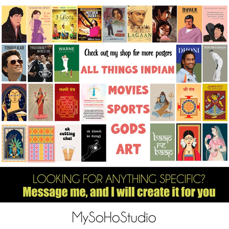 DDLJ Movie Poster, Desi Wall Art, Bollywood Movie Poster, Dilwale ...