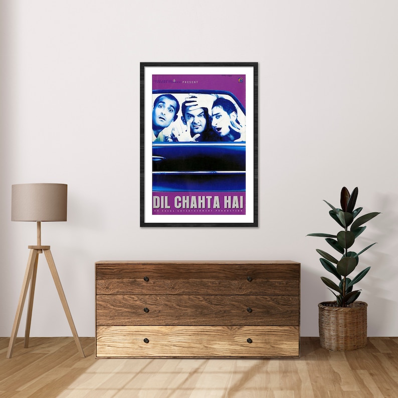 Dil Chahta Hai Movie Poster, Desi Wall Art, Bollywood Movie Poster ...