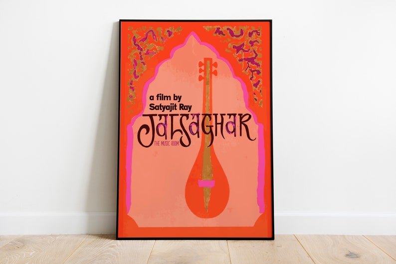 Jalsaghar Movie Poster, Satyajit Ray, the Music Room, Bengali Movie ...