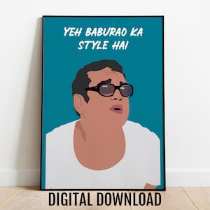 Yeh Baburao Ka Style Hai, Hera Pheri Movie Poster, Paresh Rawal Poster ...