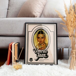Umrao Jaan Movie Poster, Desi Wall Art, Bollywood Movie Poster, Retro ...
