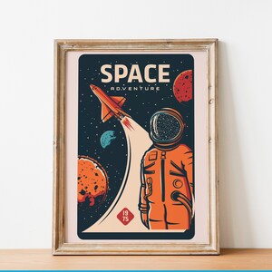 Set of 3 Space Posters, Space Wall Art, NASA Wall Art, Rocket Wall ...