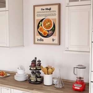 Pav Bhaji Food Poster, Desi Indian Food Art, Asian Food Art, Colourful ...