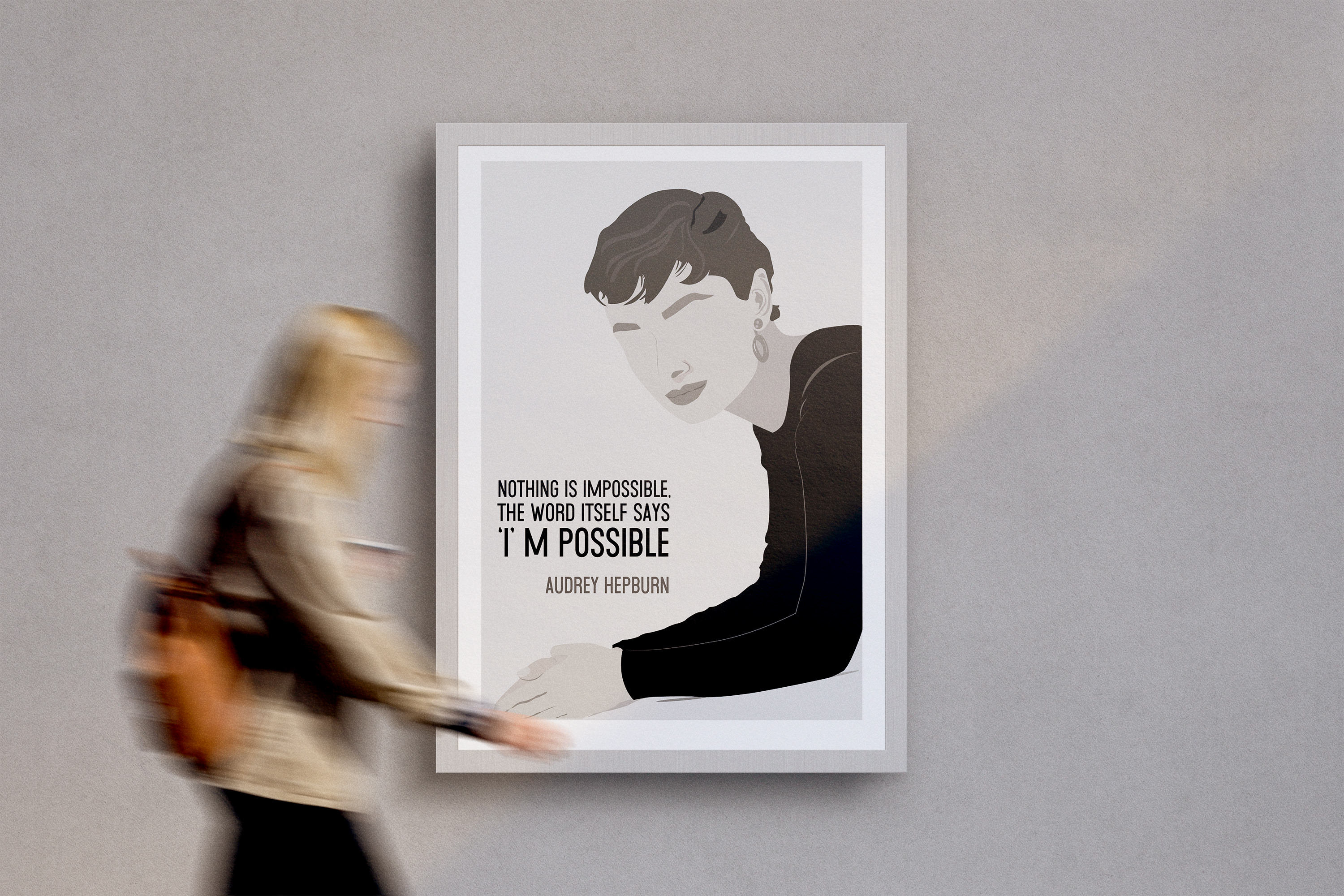Audrey Hepburn Printable Quote Poster, Success Quote, Gift for Her ...
