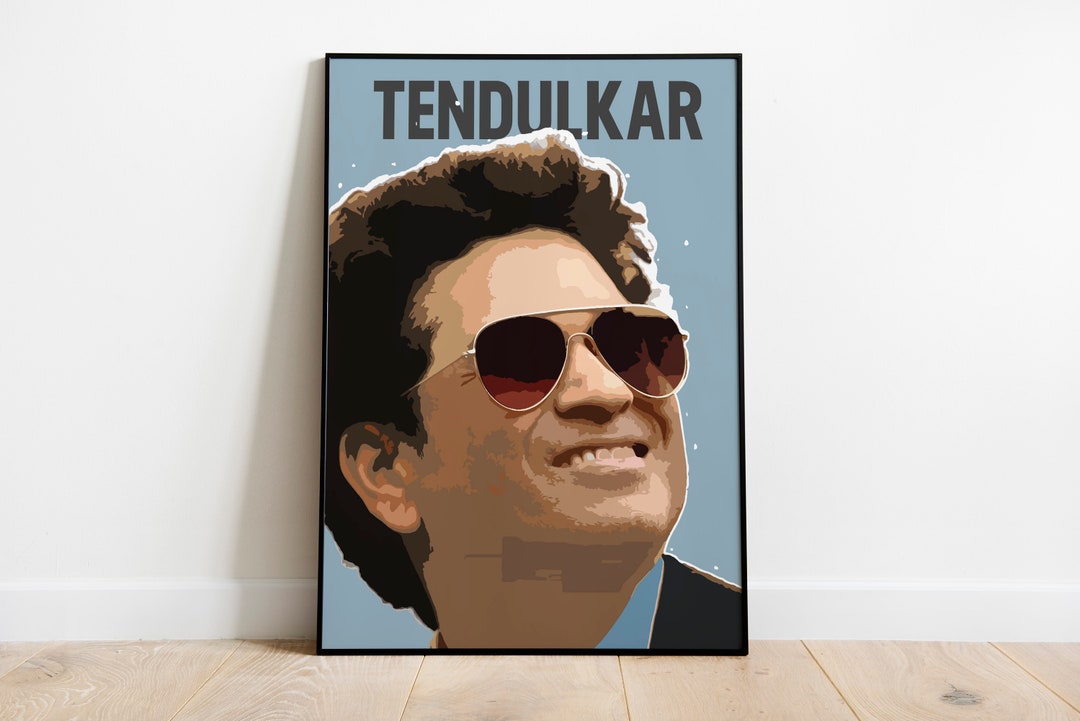 Sachin Tendulkar Cricket Poster, Indian Sports Decor, Gift for Cricket ...