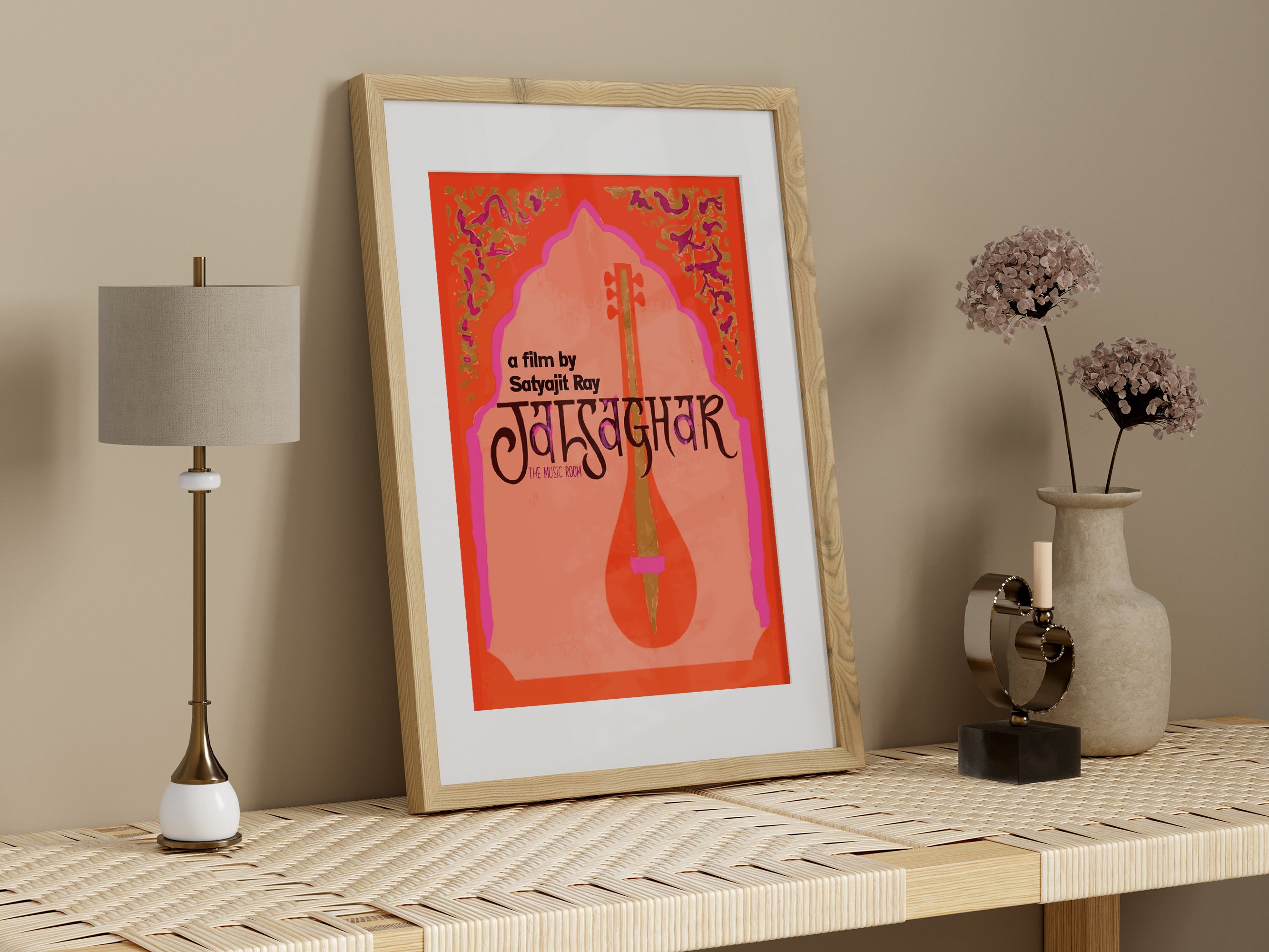 Jalsaghar Movie Poster, Satyajit Ray, the Music Room, Bengali Movie ...