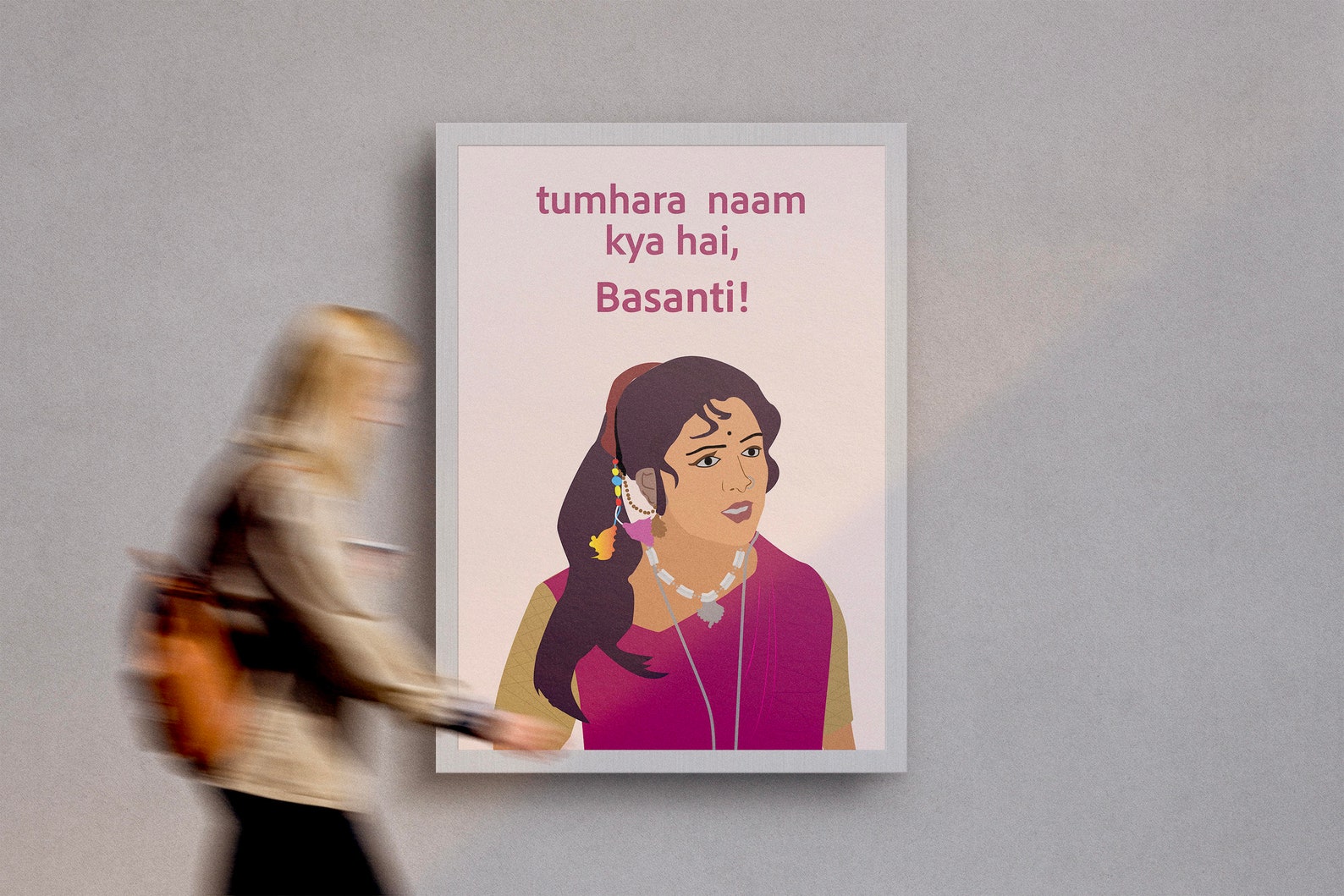 Sholay Movie Poster, Basanti Hema Malini, Hindi Movie Dialogue, Desi ...