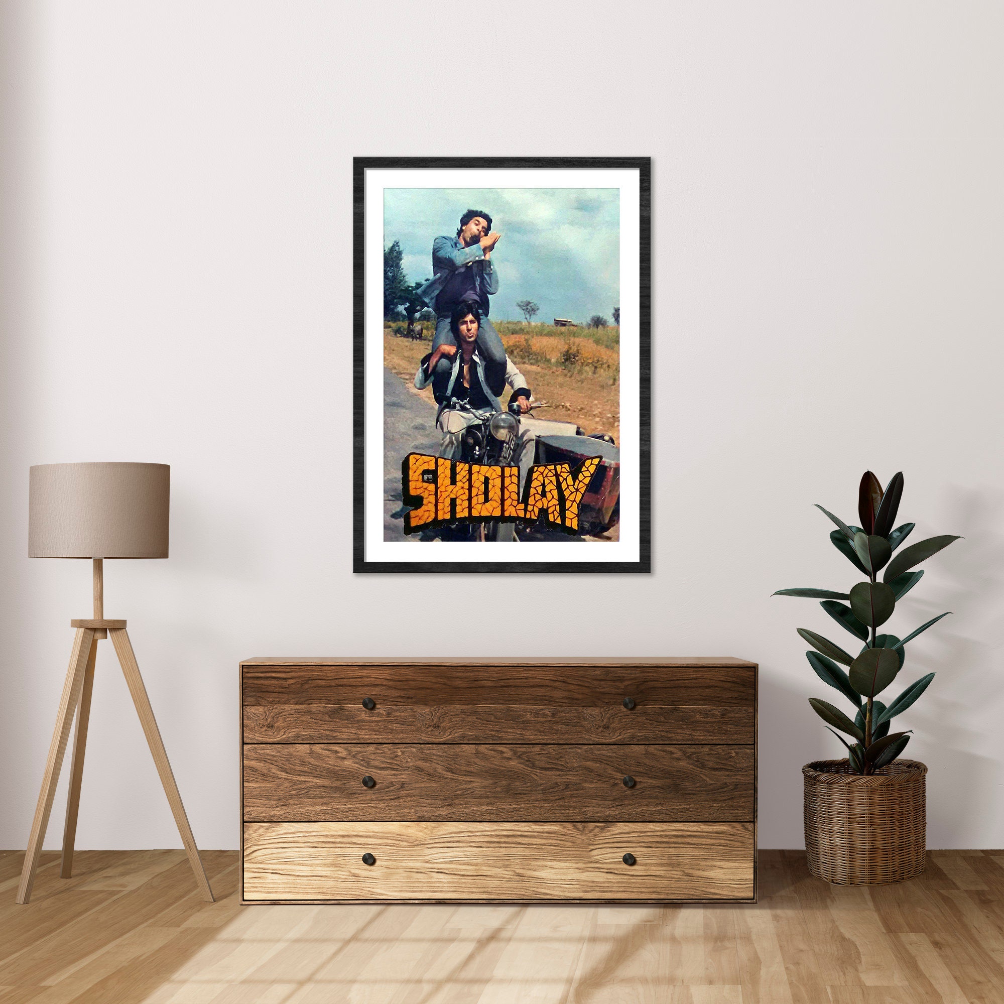 Sholay Movie Poster, Desi Wall Art, Bollywood Movie Poster, Desi Art ...
