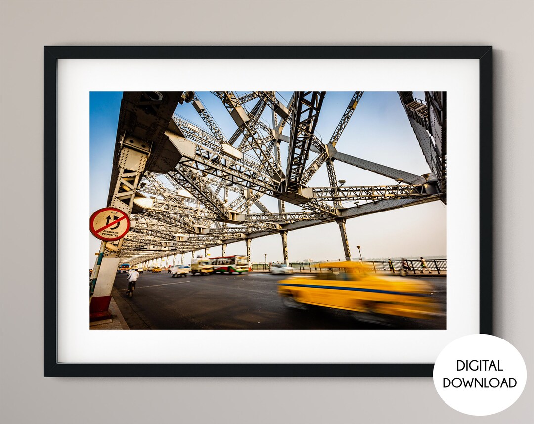 Traffic at Howrah Bridge in Kolkata Kolkata Poster India - Etsy