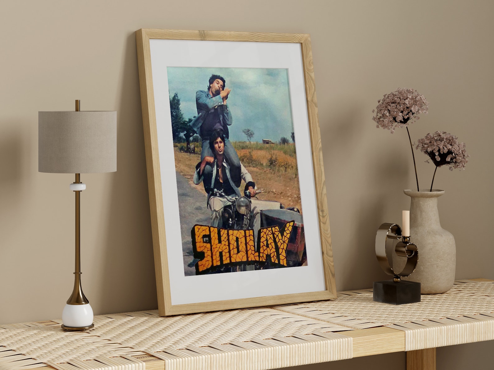 Sholay Movie Poster, Desi Wall Art, Bollywood Movie Poster, Desi Art ...