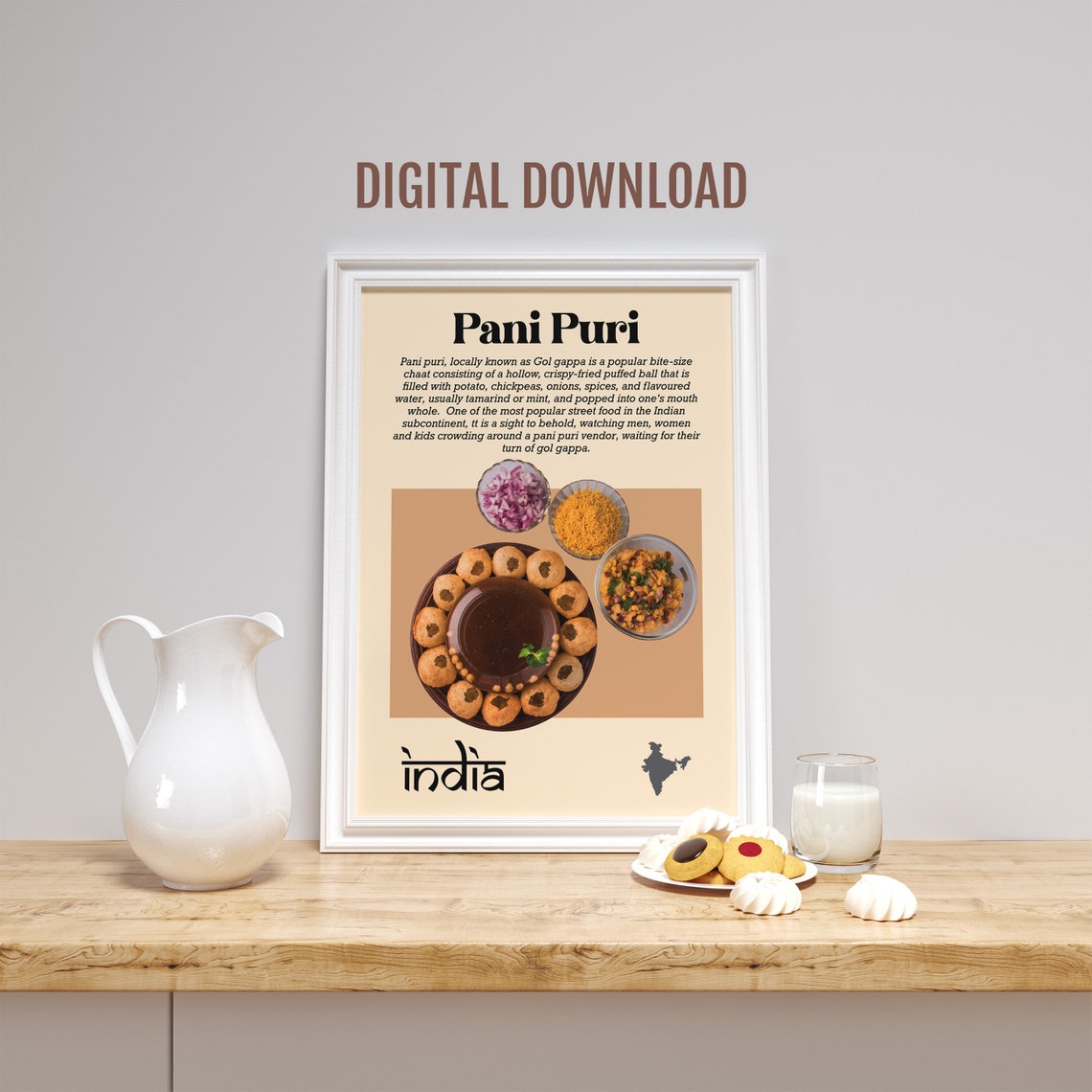 Pani Puri Poster, Desi Indian Gol Gappa Food Art, Asian Food Art ...