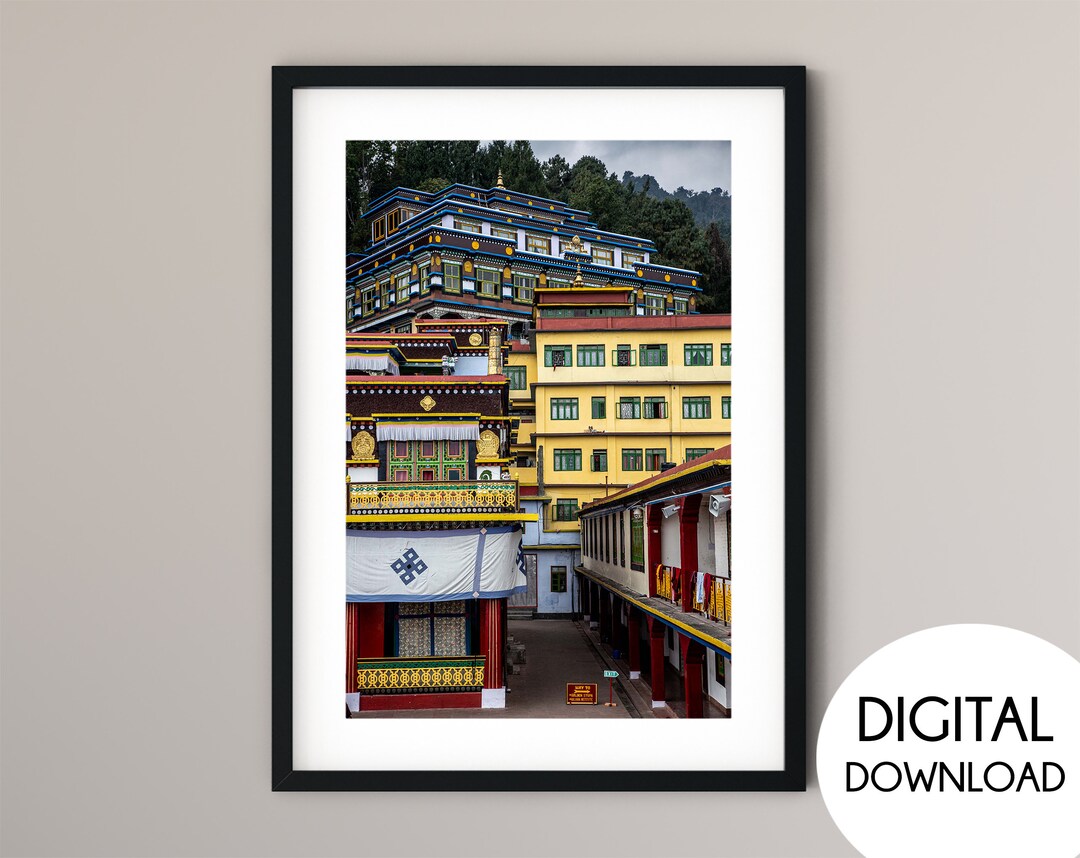 Rumtek Monastery in Sikkim India, India Poster, Buddhist Monastery ...