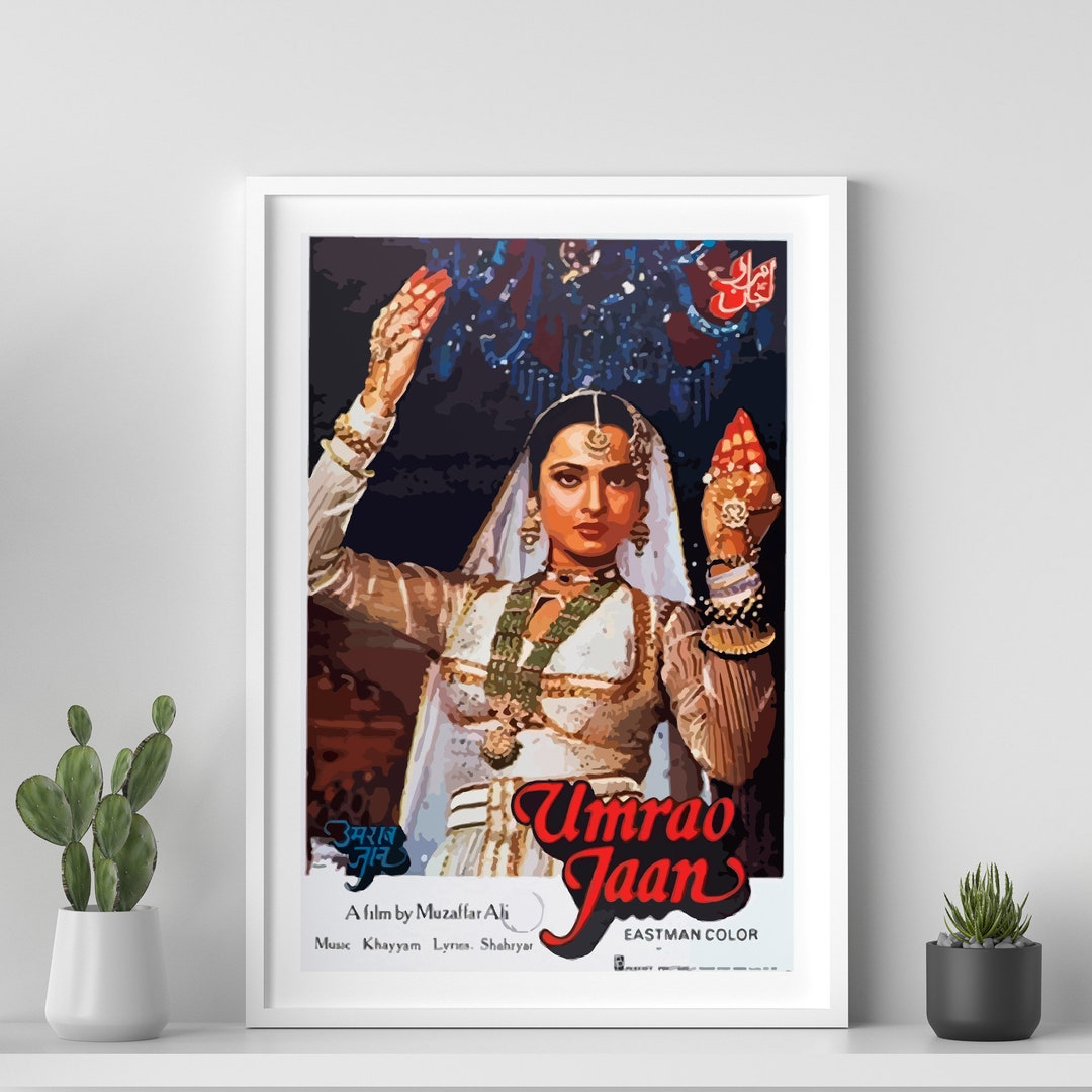 Umrao Jaan Movie Poster, Desi Wall Art, Bollywood Movie Poster, Retro ...