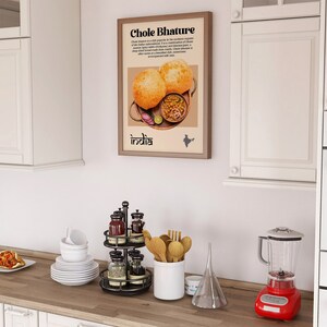 Chole Bhature Poster, Desi Indian Food Art, Asian Food Art, Colourful ...