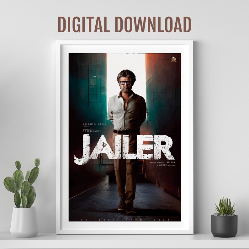 Jailer Movie Poster, Rajnikanth Movie, South Indian Movie, Desi Wall ...