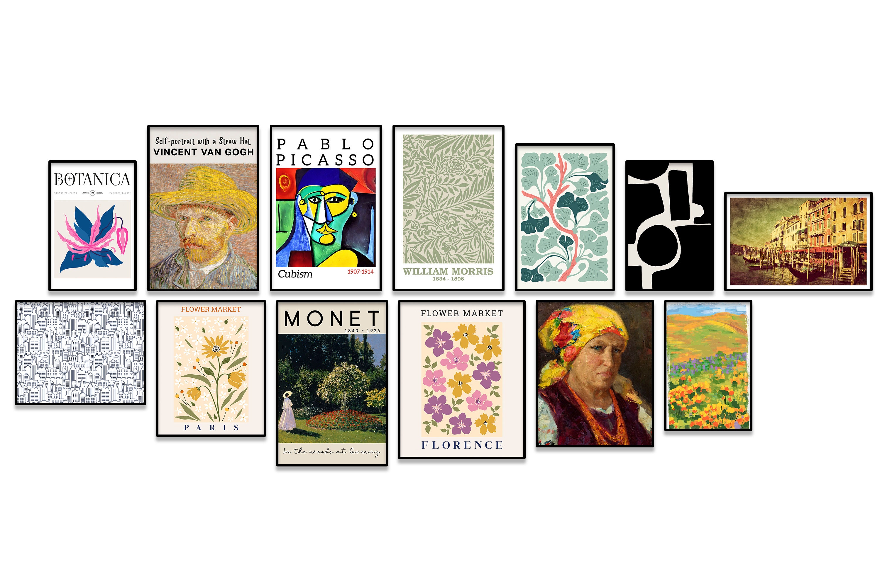 50 Eclectic MEGA BUNDLE Wall Collage Prints, Gallery Wall Prints ...
