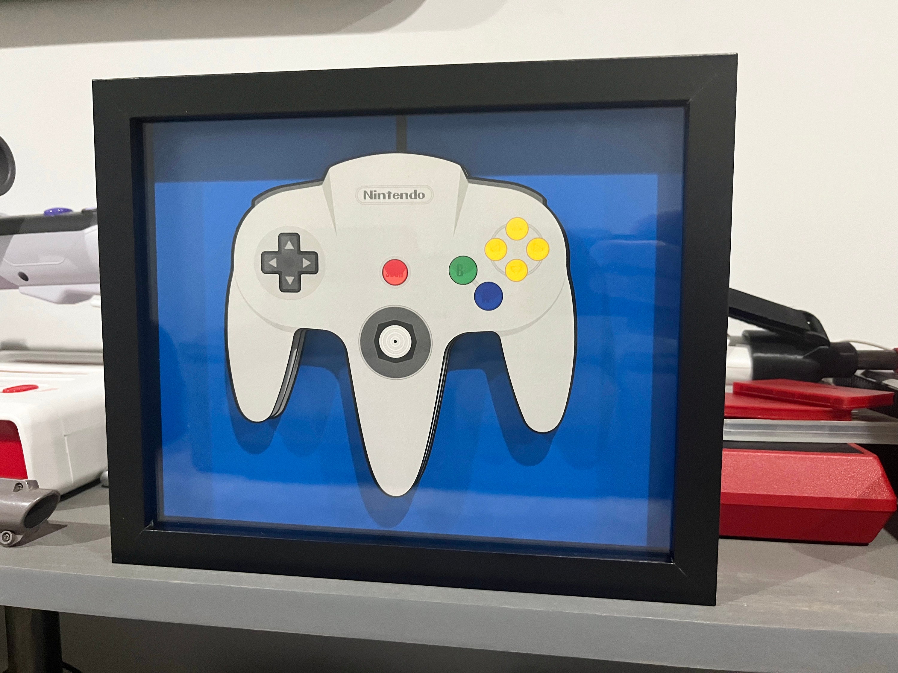 Nintendo 64 Controller 3D Shadow Box Art - Etsy