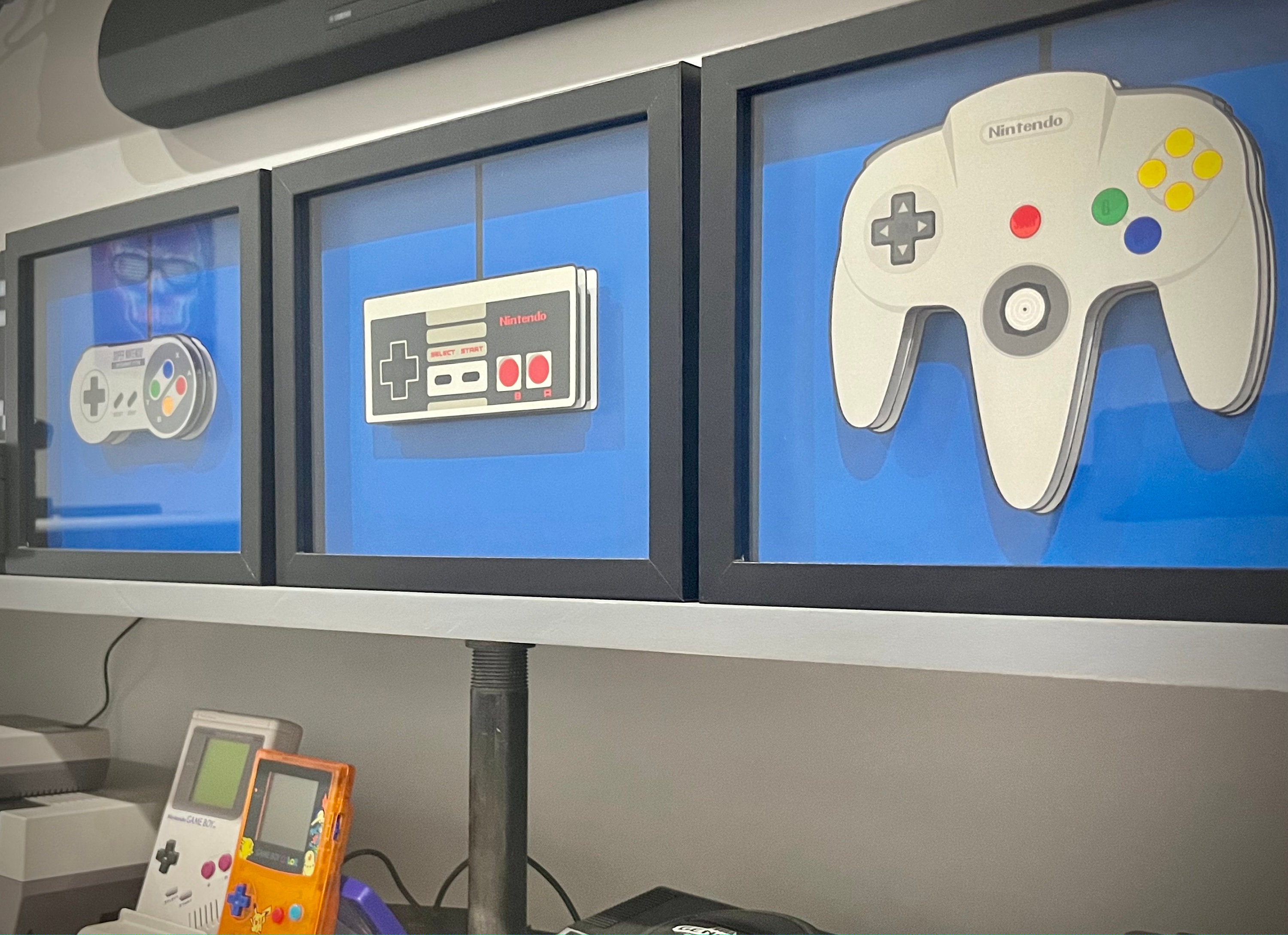 Nintendo Controller 3D Shadow Box (fast, Free Shipping) - Etsy