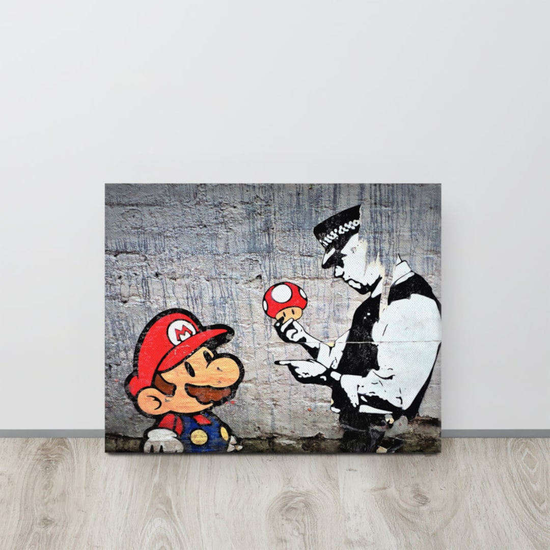 Mario, Banksy, Super Mario Graffiti,printable Poster, Mario With a ...