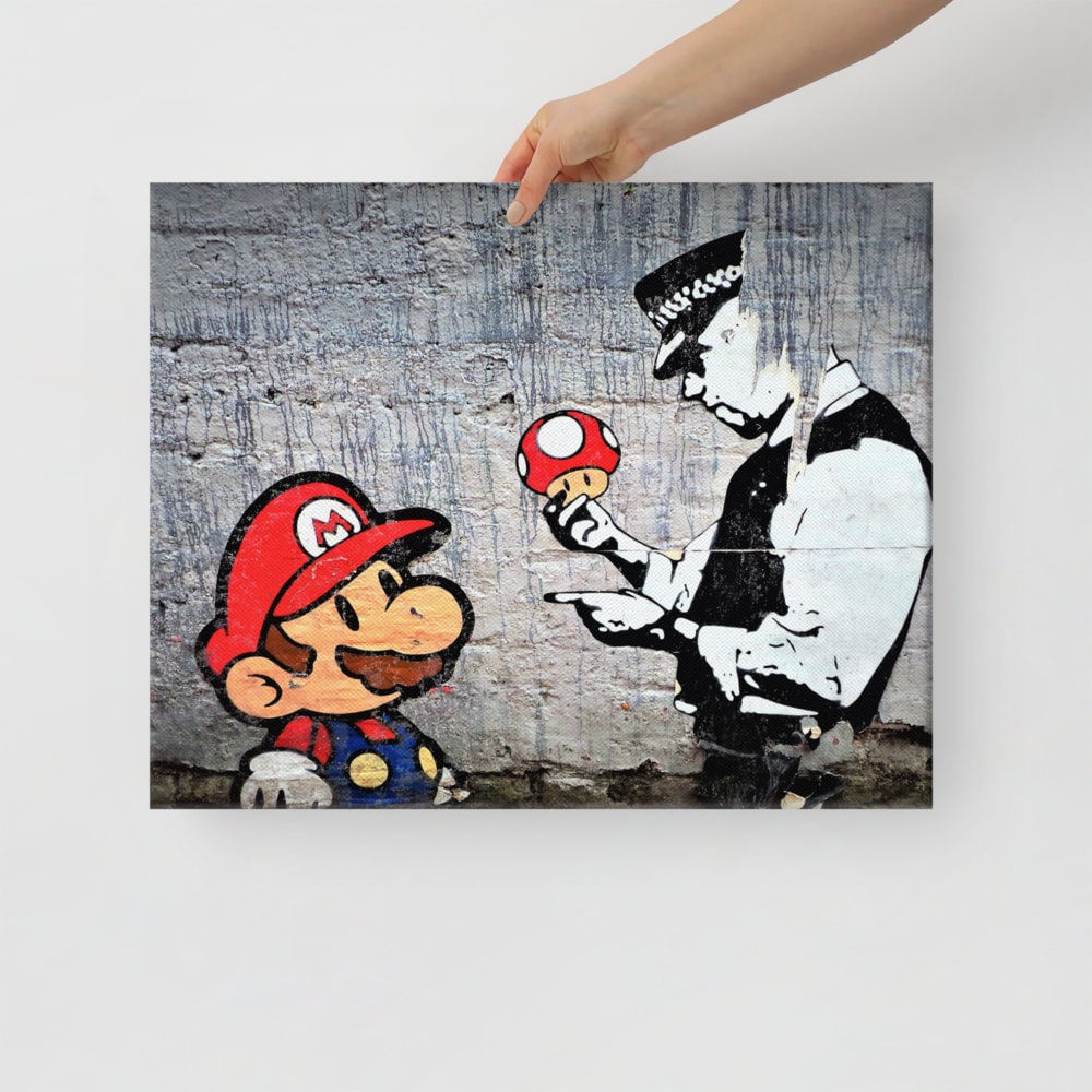 Mario, Banksy, Super Mario Graffiti,printable Poster, Mario With a ...