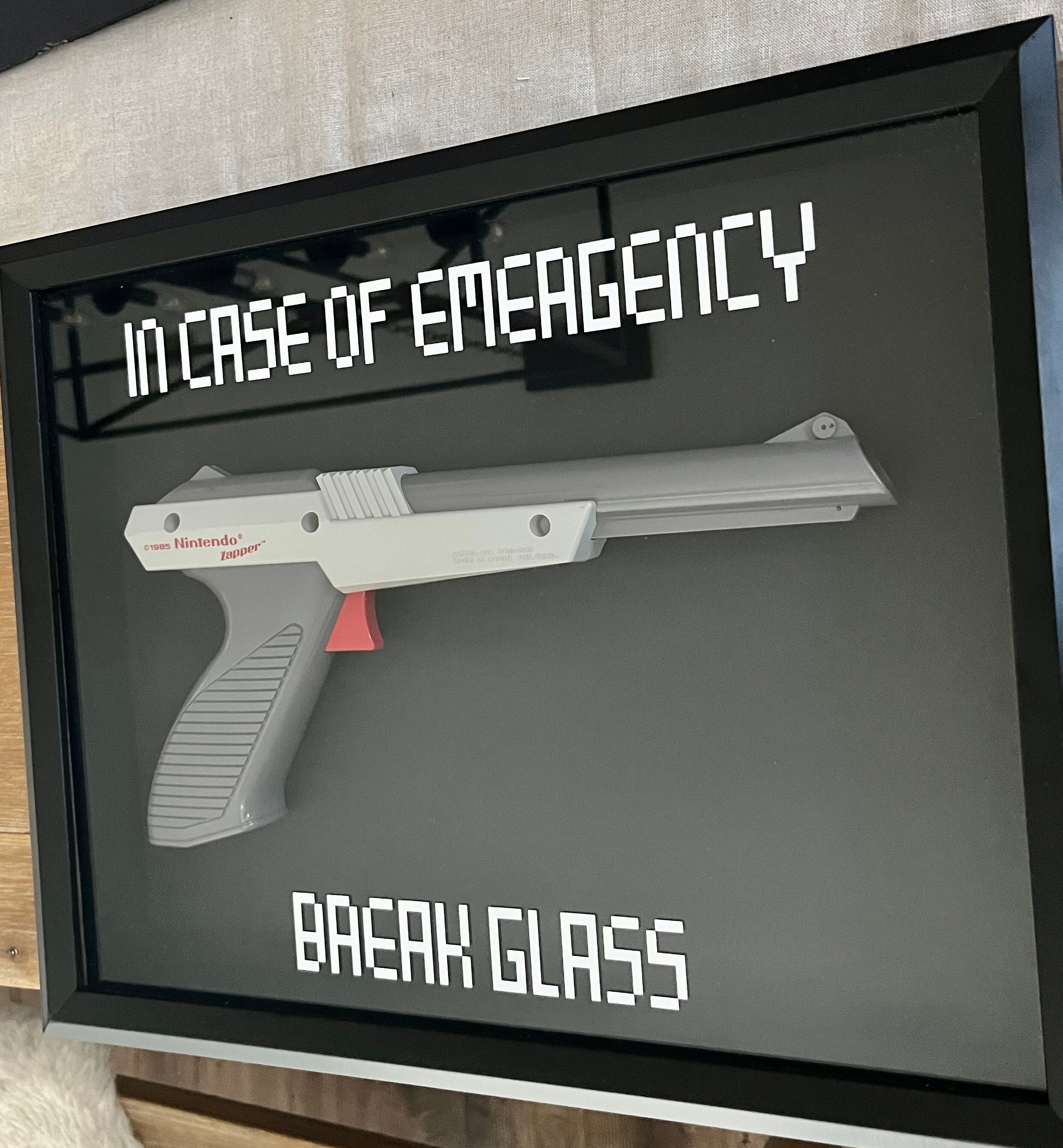 Nintendo Gun 8 Bit Emergency Shadow Box (2 Colors Options) - Etsy