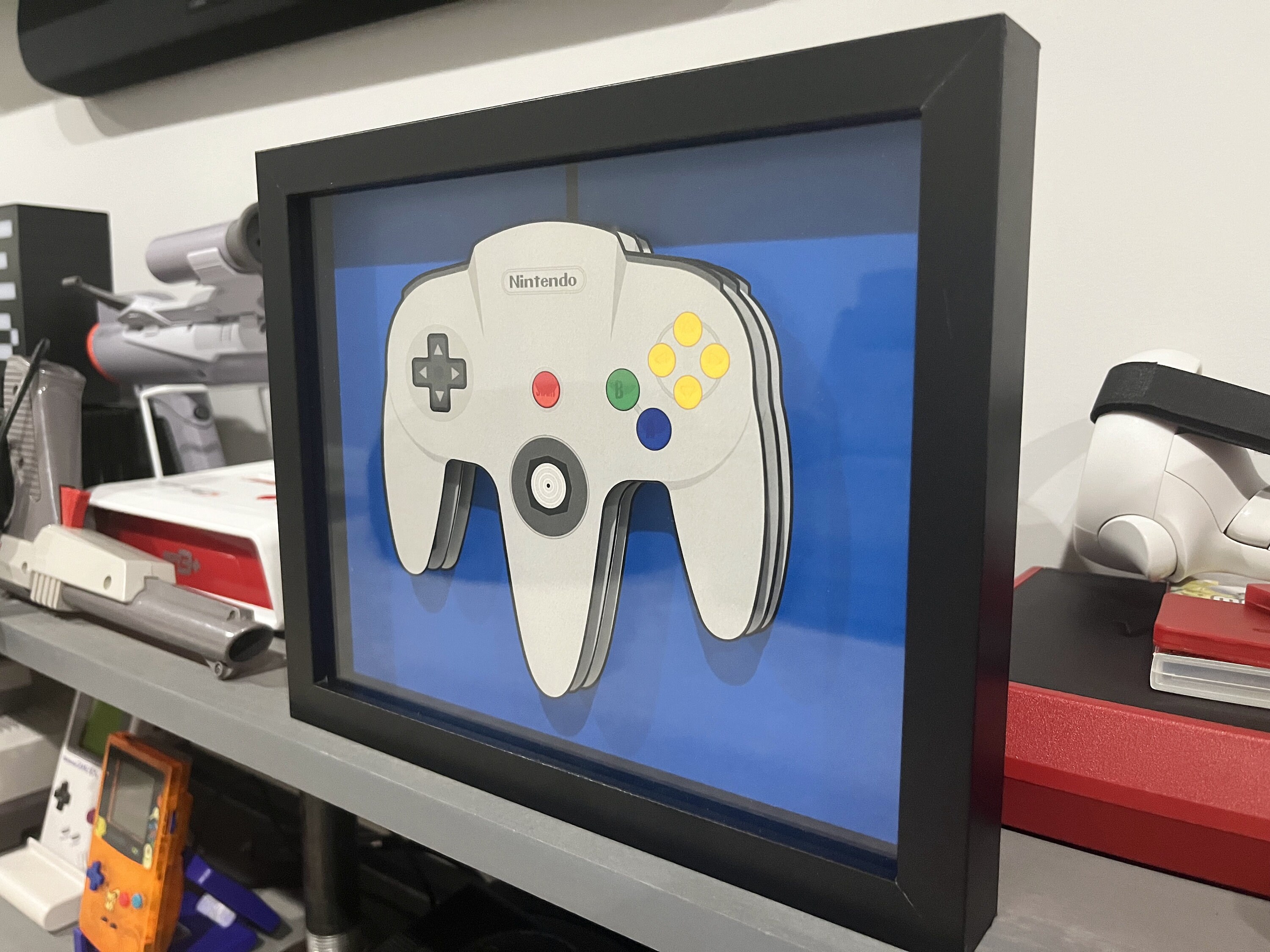 Nintendo 64 Controller 3D Shadow Box fast, Free Shipping - Etsy