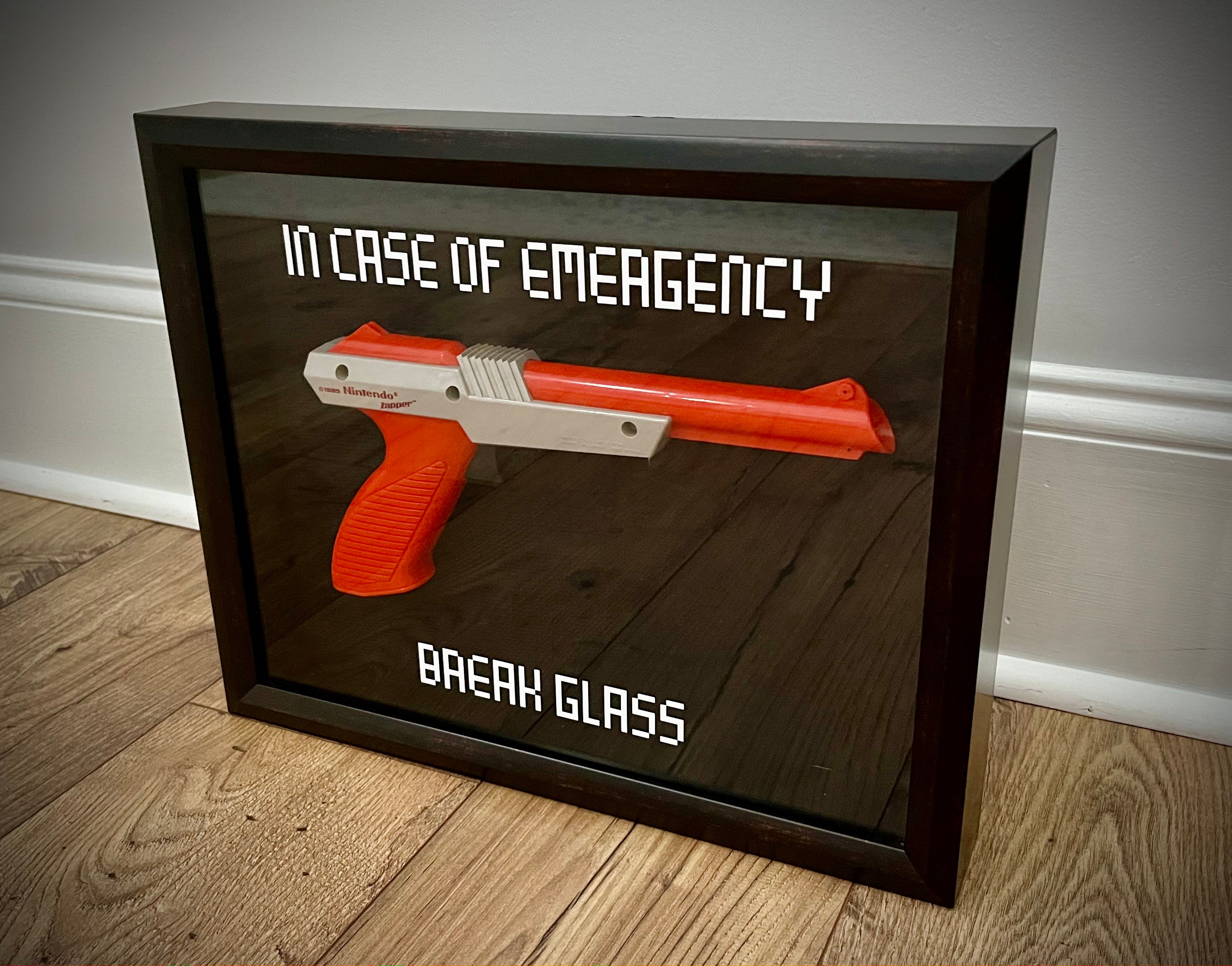 Nintendo Zapper Gun 8-bit Emergency Shadow Box (2 Color Options ...