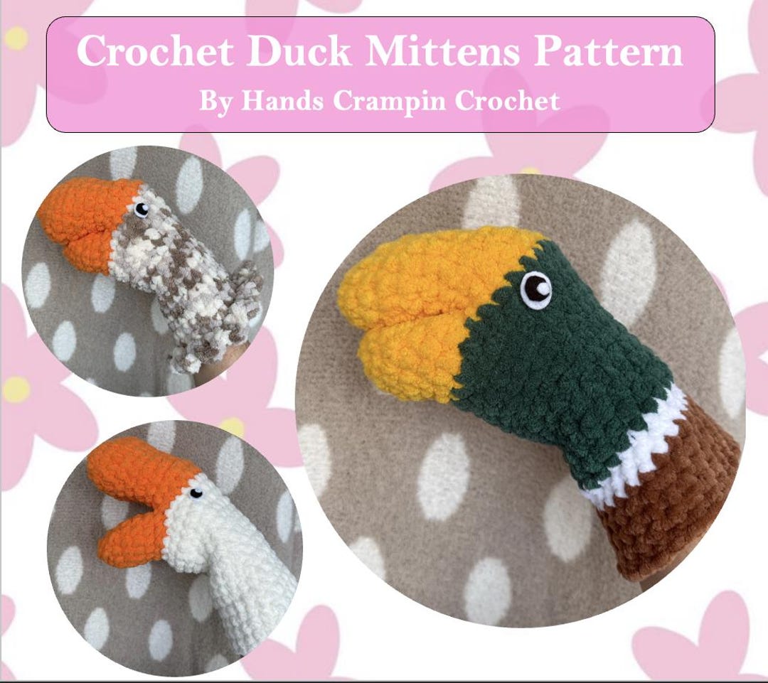 Duck Mittens Crochet Pattern - Etsy