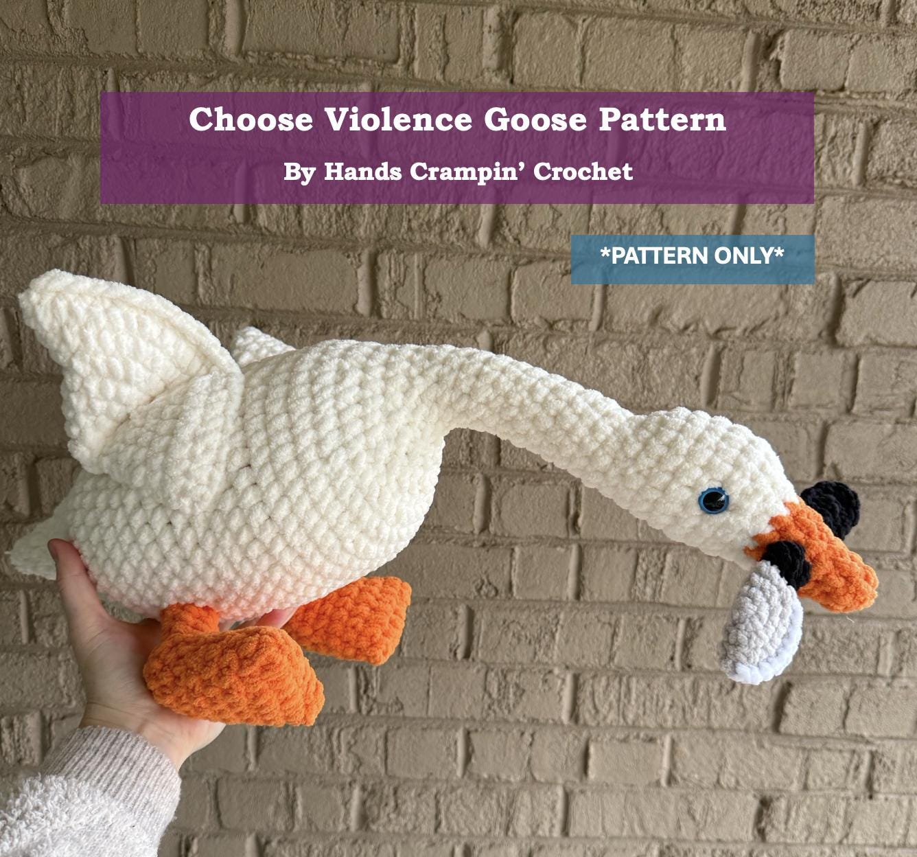 Choose Violence Goose Crochet Pattern - Etsy