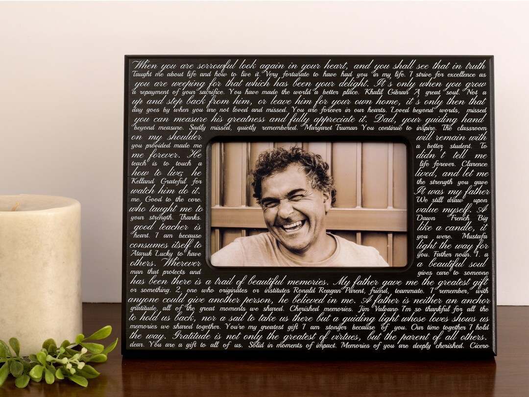 Dad Memorial Quote Frame | Personalized Father Remembrance Frame | Loss ...