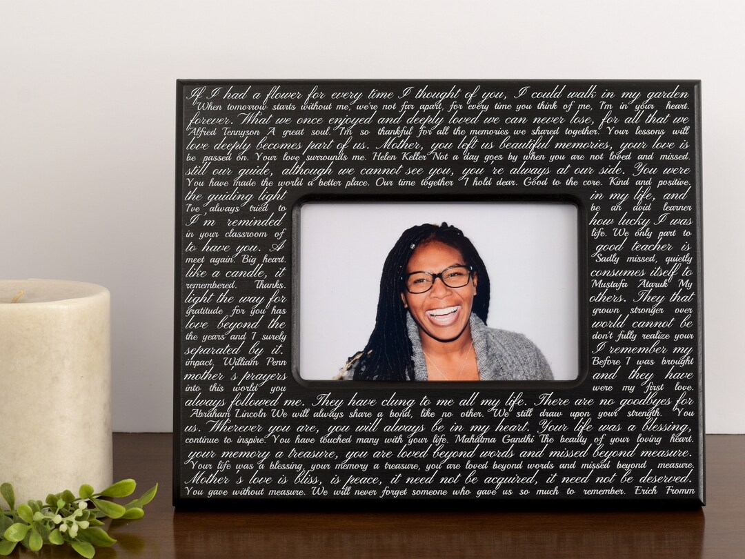 Mom Memorial Quote Frame | Personalized Mother Remembrance Frame | Loss ...