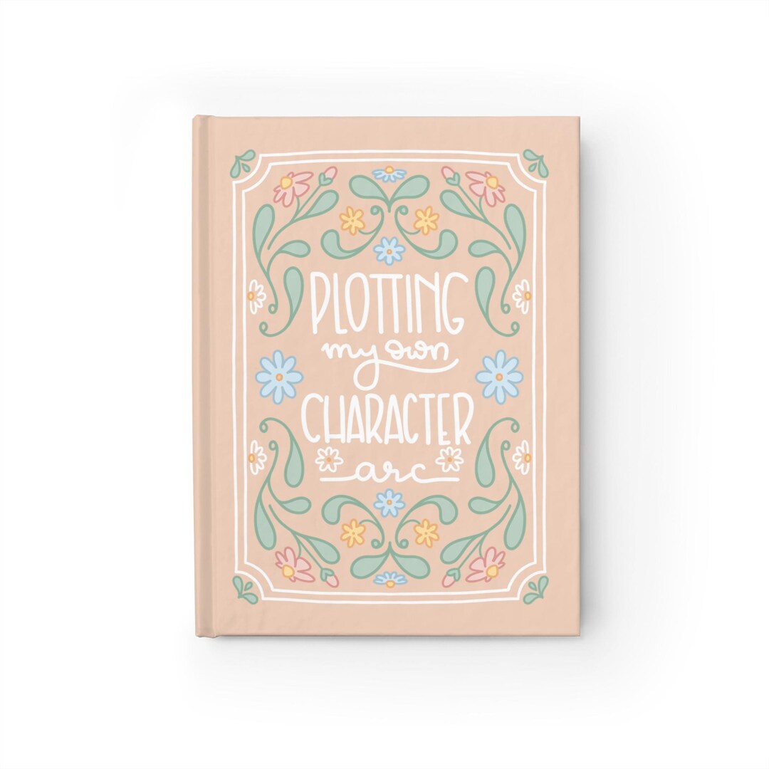 Plotting My Own Character Journal | Floral Ruled Notebook - Etsy