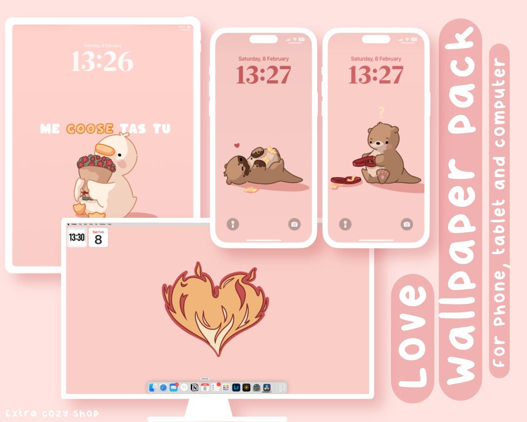 Love Themed WALLPAPER PACK - Phone, Computer and Tablets - Etsy