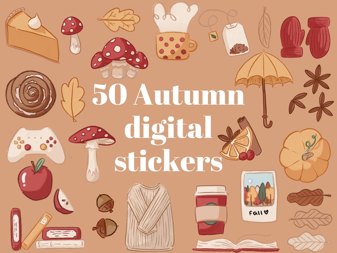 Autumn Digital Stickers - for Goodnotes, Ios17, Ipados17, Digital ...