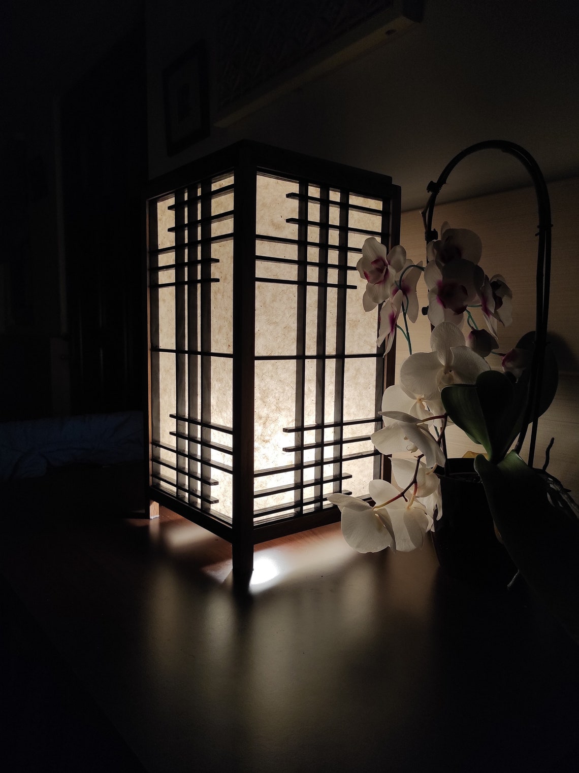 Shoji Table Lamp/floor Lamp/paper Lamp/japanese Table Lamp/wood Lamp ...