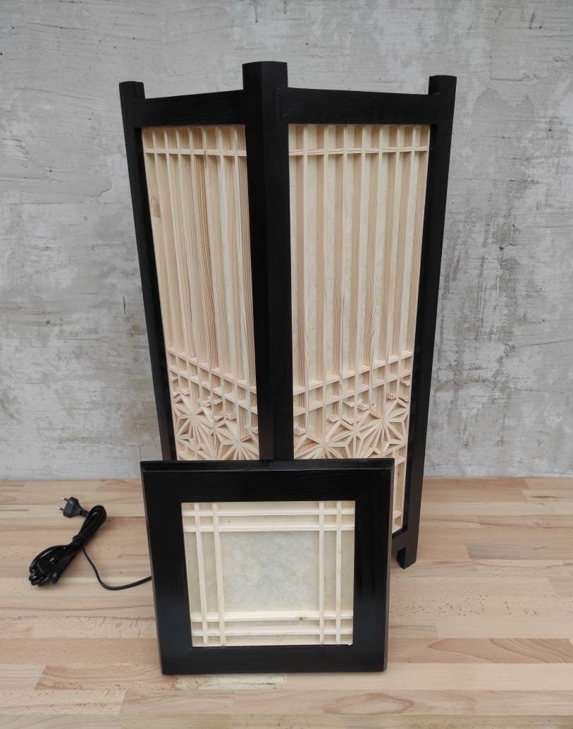 Japanese Floor Lamp/ Kumiko Lamp/andon Lamp - Etsy