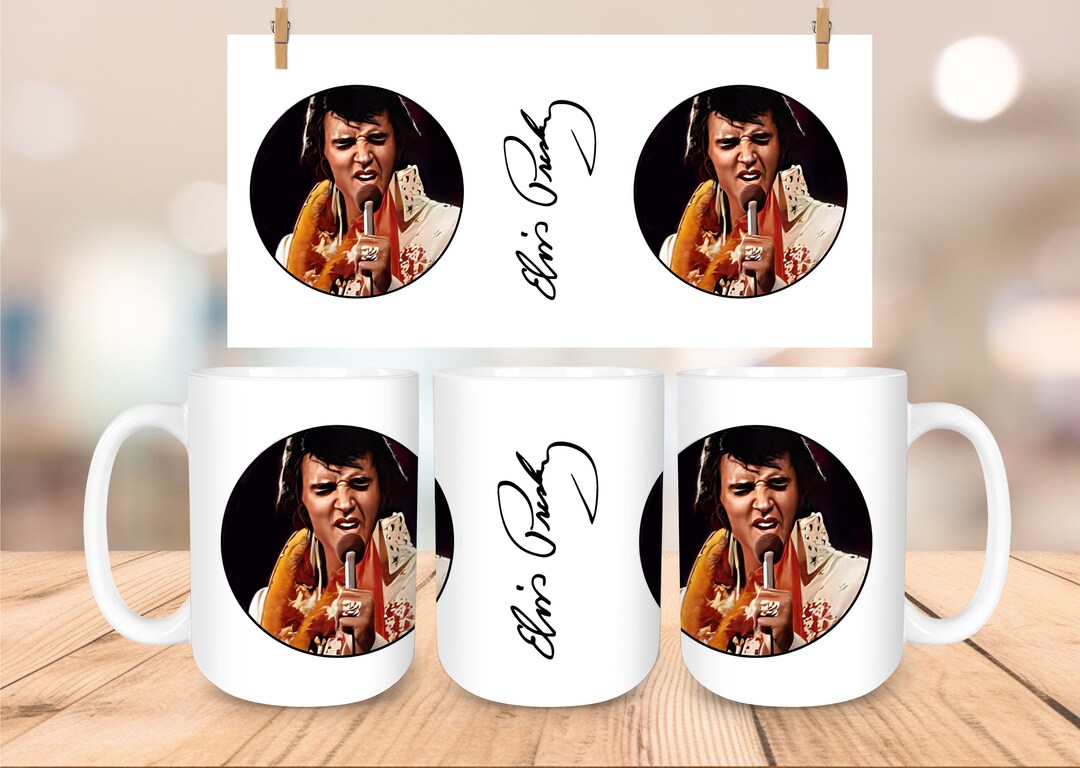 Elvis Mug - 15oz Mug Wrap - PNG Digital File for Sublimation - Etsy