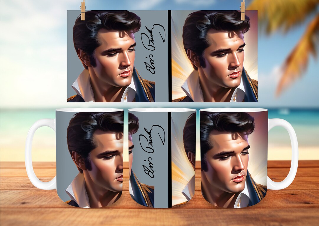 Elvis Mug - 15oz Mug Wrap - Digital Media - PNG File for Sublimation - Etsy