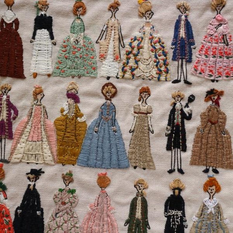 100 Ladies Nee-san Embroidery Kit by Cosmo Lecien: Kyoto Motifs Mini ...