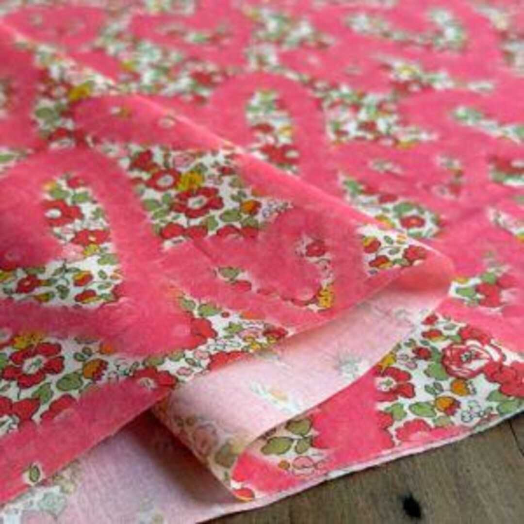 Liberty Japan Cotton Fabric - Tana Lawn, Betsy Ann Pink Print - Etsy