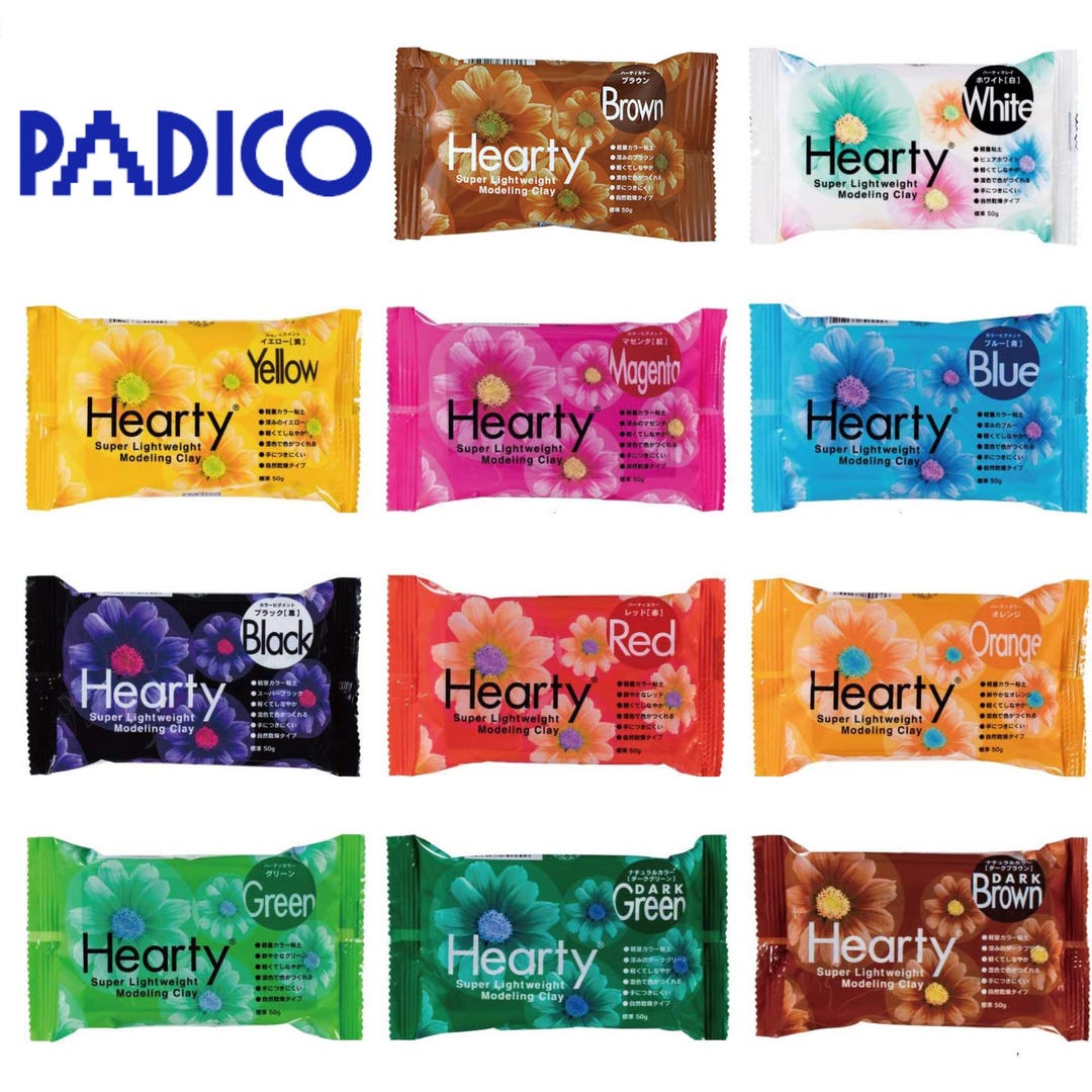 Padico Hearty Miniature Craft Clay, Soft and Light (for Dolls, Flowers ...
