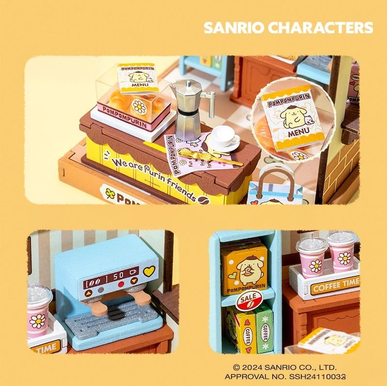 Rolife × Sanrio Miniature House DIY Kit – Pompompurin Café - Etsy