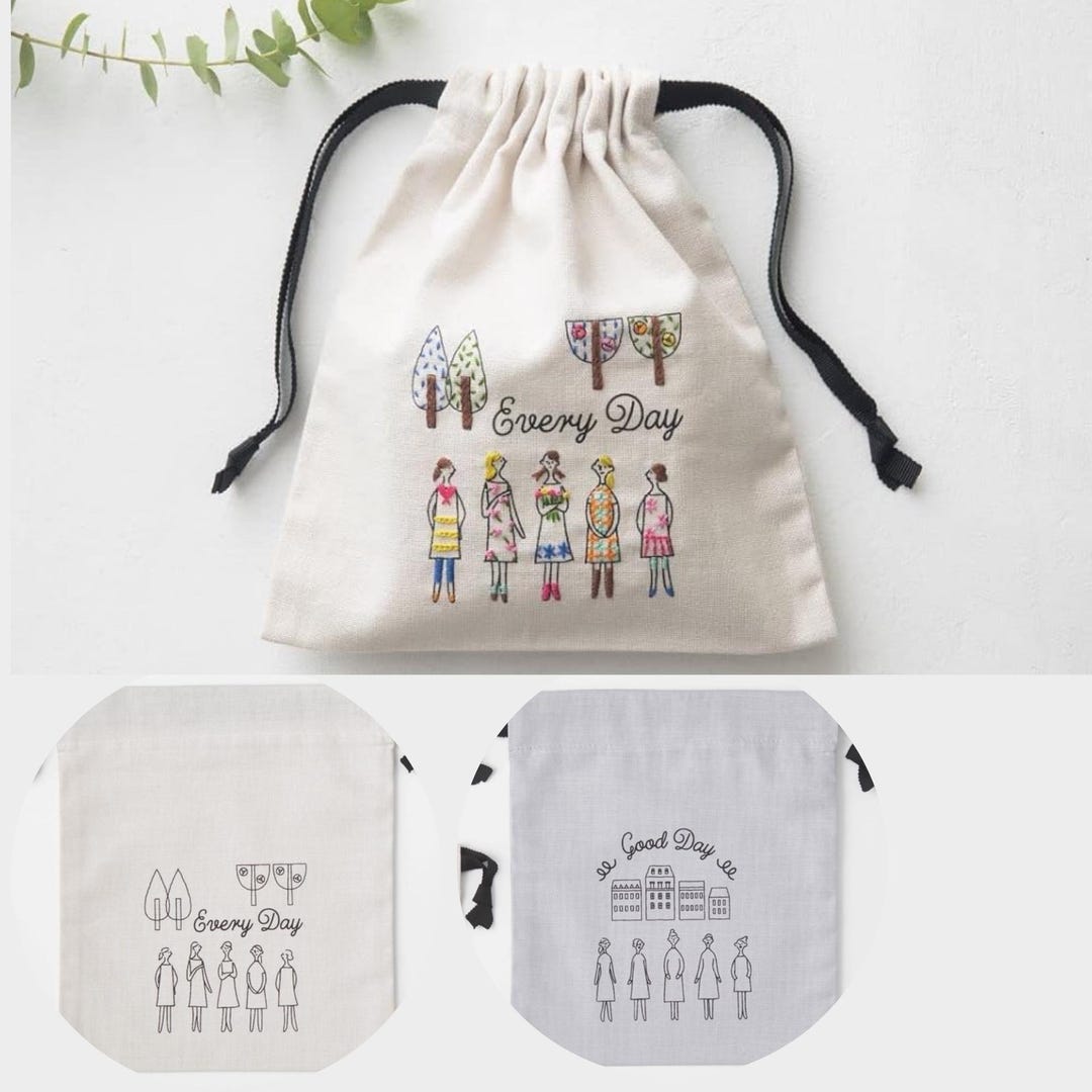100 Ladies Nee-san Embroidery Kit by Cosmo Lecien - Presewn, Printed ...