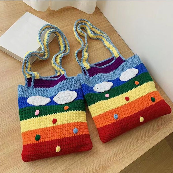 Hand Knit Bag - Etsy