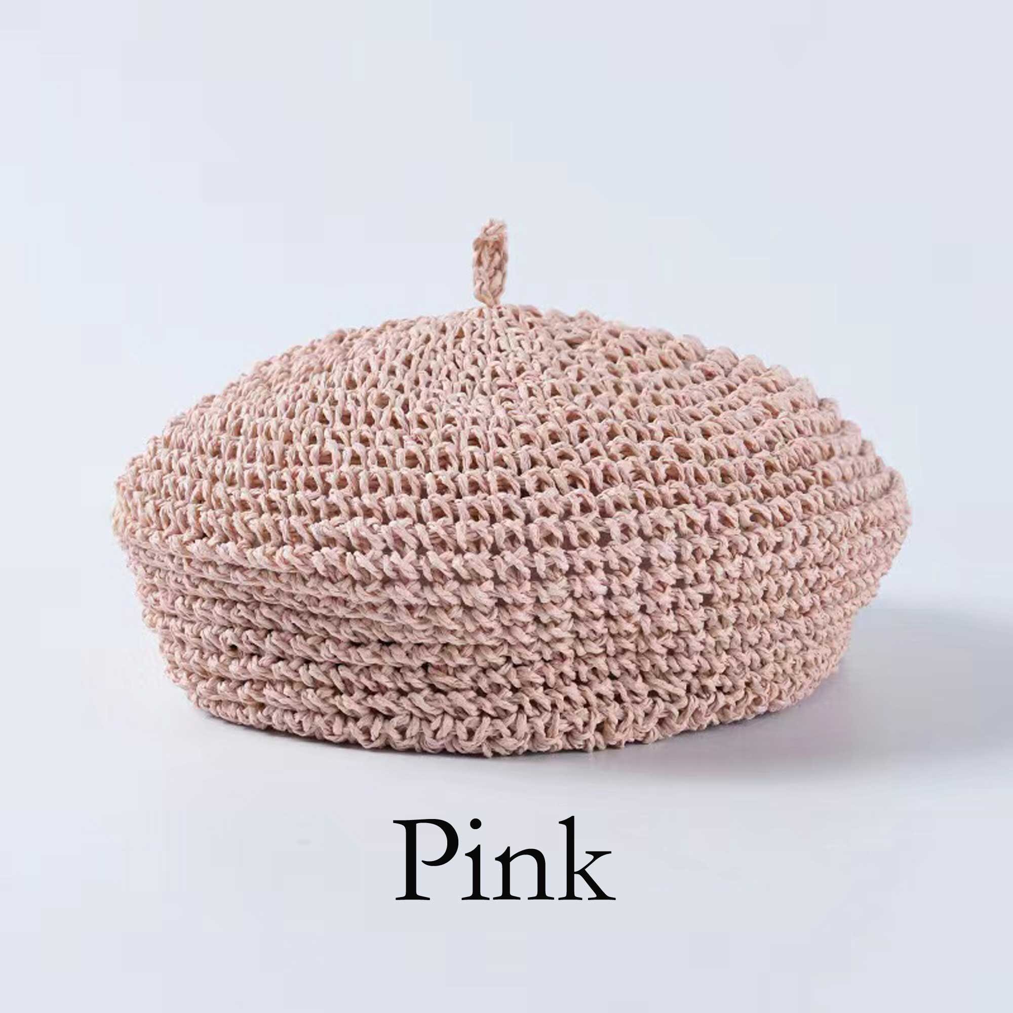 Handmade Women Straw Beret Hat, Painter Hat, Beret for Women, Paper ...