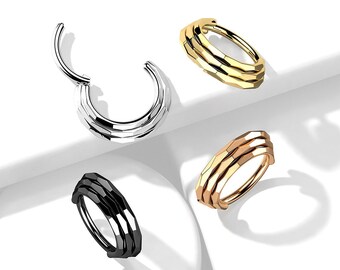 Triple Hoop Nose Ring - Etsy