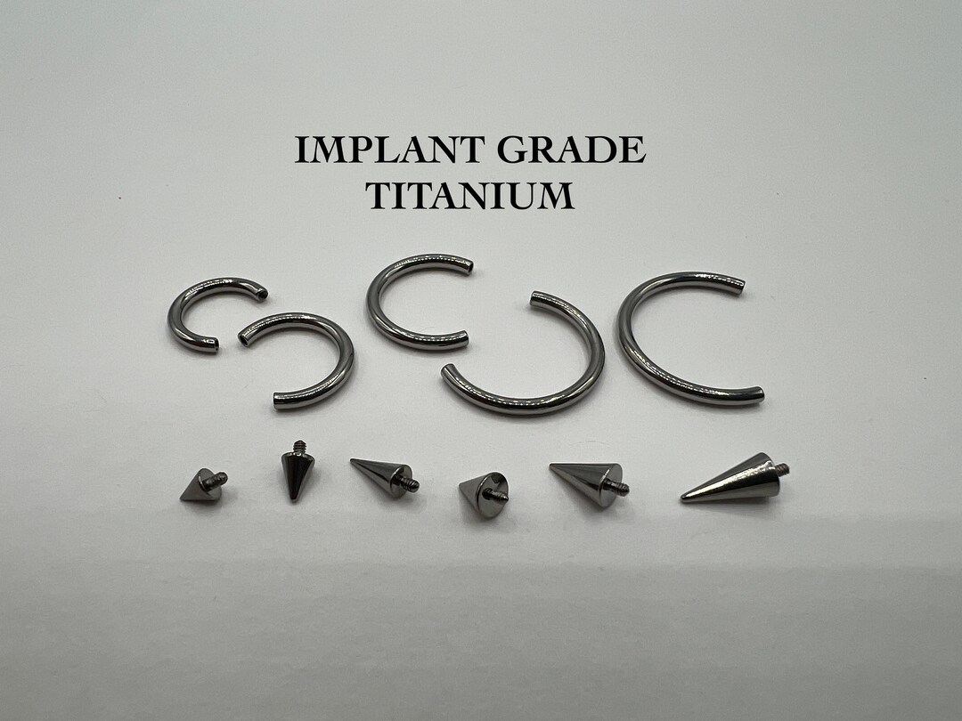 14G 16G Horseshoe Septum Ring Spike Ends Nose Ring Implant Grade ...